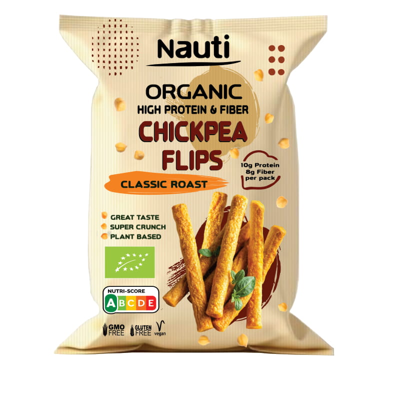 Flips iz čičerike - Nauti, ekološko - Classic Roast, 55 g